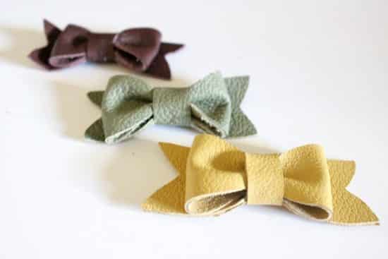 How to Make DIY Leather Bows | Love Create Celebrate