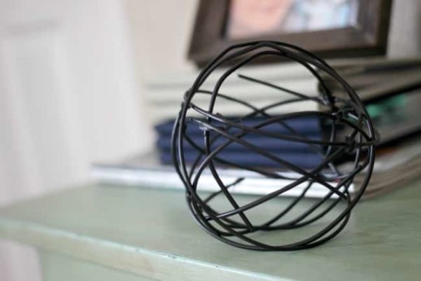 DIY Decorative Orbs from Coat Hangers | Love Create Celebrate