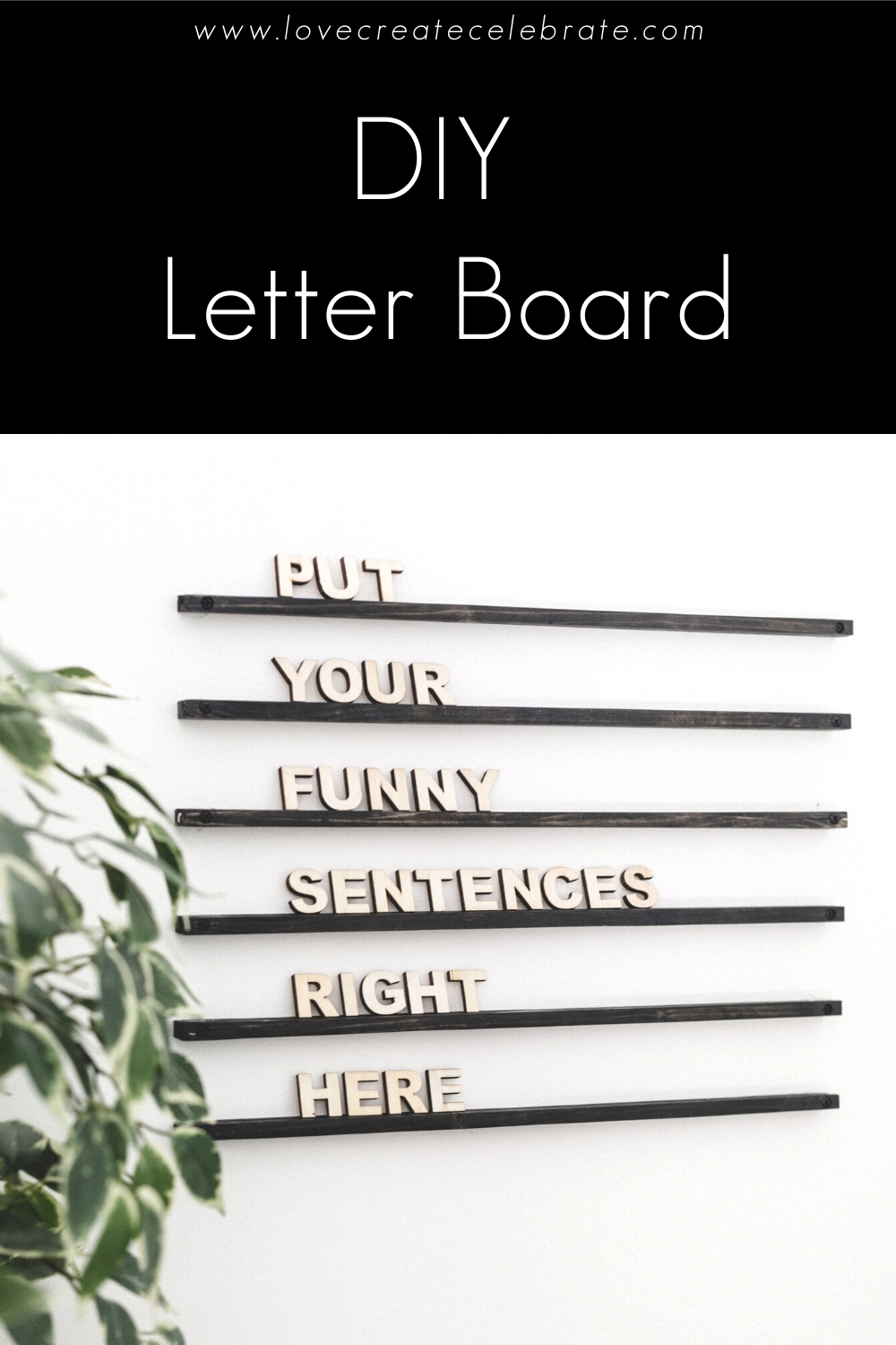 Wall-Mounted Wooden Letter Board - Lindi & Russ