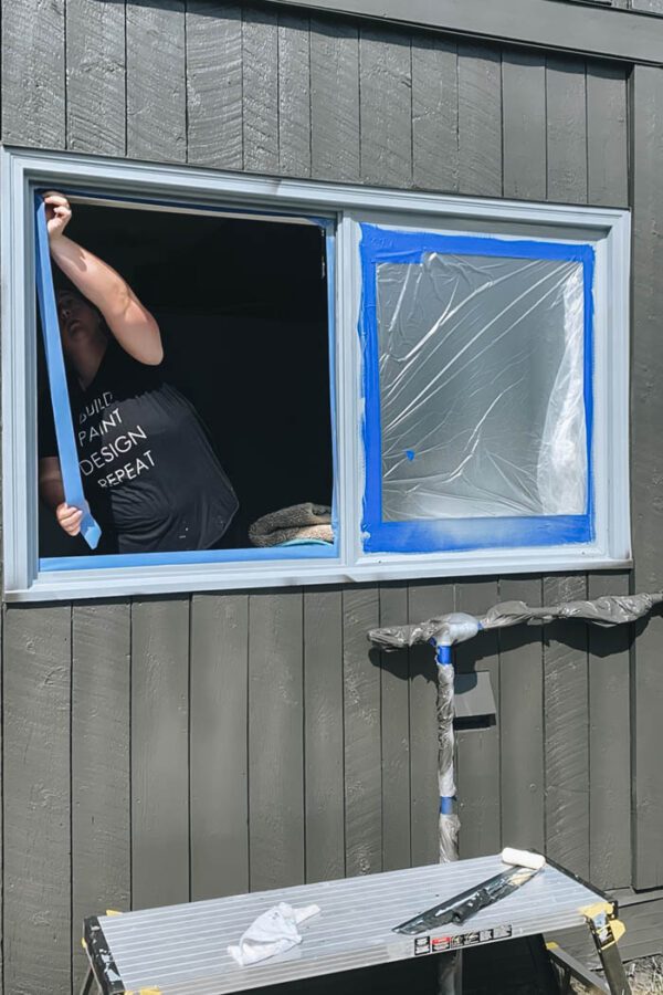 How to Paint Windows Black [Including vinyl exterior frames!] - Lindi ...