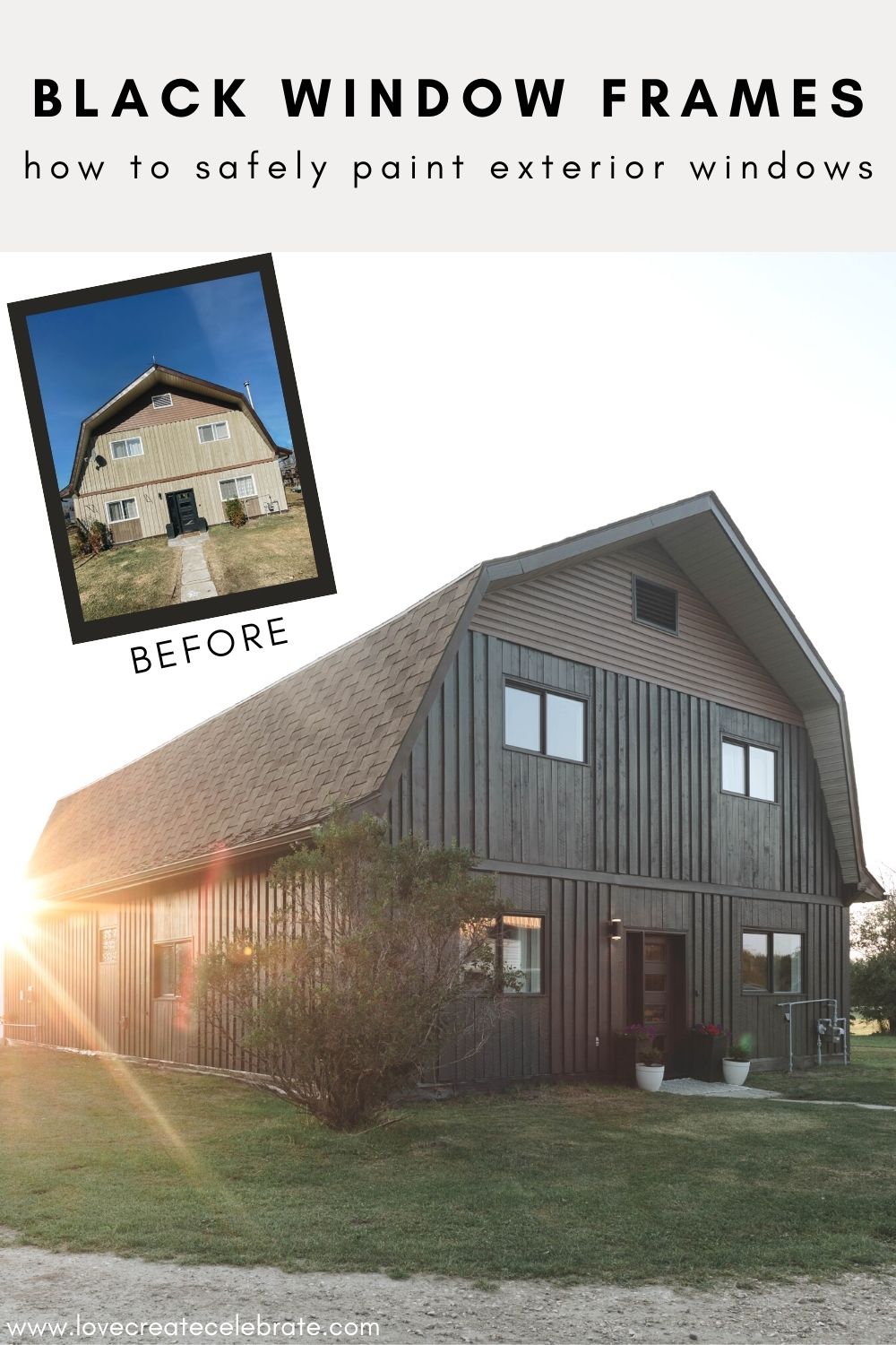 How to Paint Windows Black [Including vinyl exterior frames!] - Lindi ...