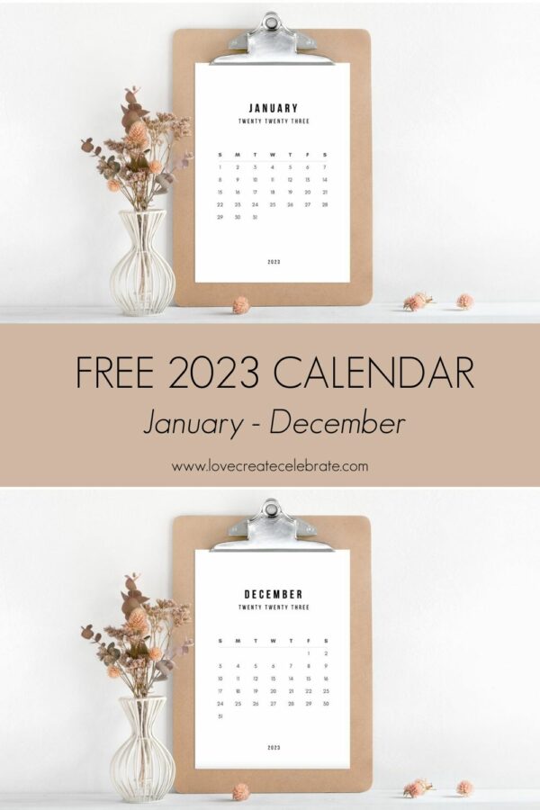 FREE 2023 Printable Calendar - Lindi & Russ