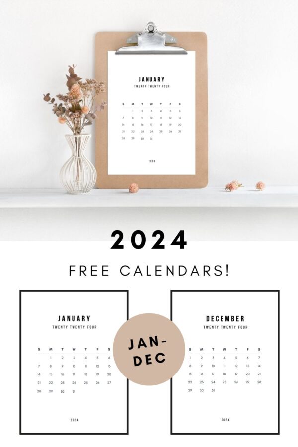 FREE 2024 Printable Calendar - Lindi & Russ
