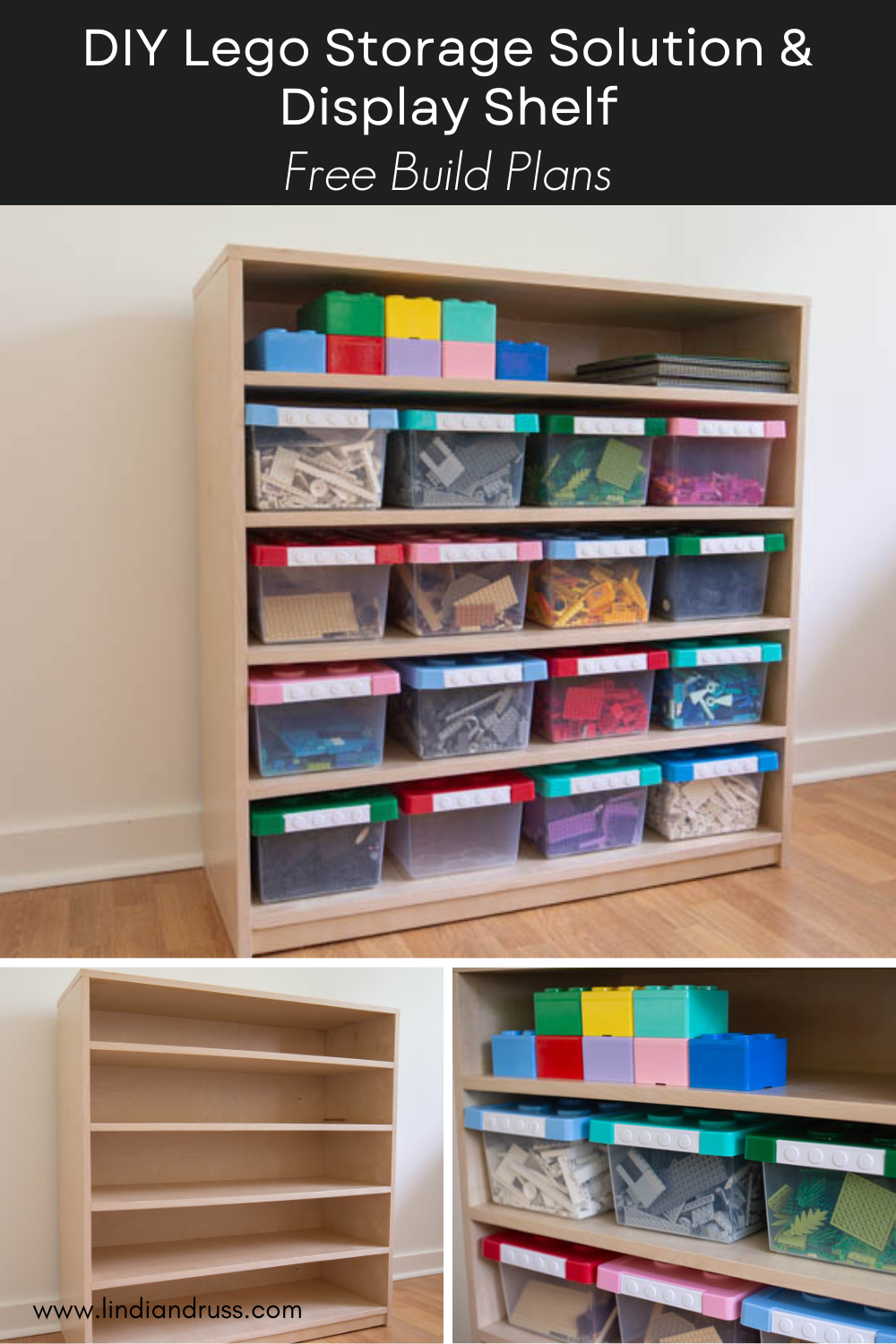 DIY Lego Storage Solution & Display Shelf - Free Build Plans - Lindi & Russ
